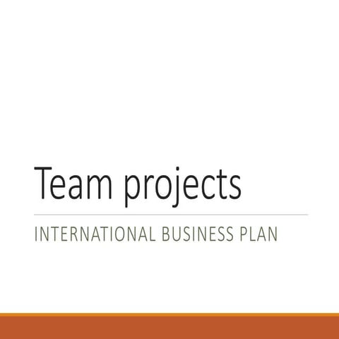 Global business plan 6 | PPTX