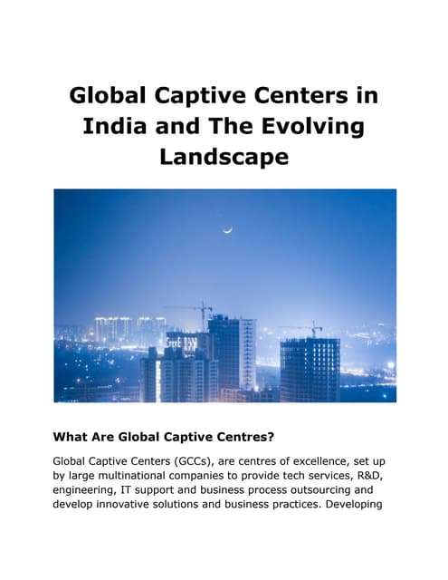 Global capability centers driving innovation growth in digital world ...