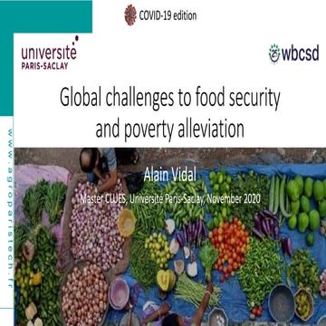 Global challenges to food security and poverty alleviation 2020-21 | PPT