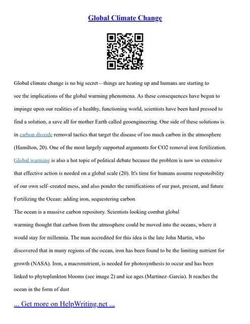 Trends, Network and Critical Thinking Unit 4 planetary networks climate ...