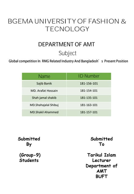 History of RMG in Bangladesh | PDF | Manufacturing Industry | Industries