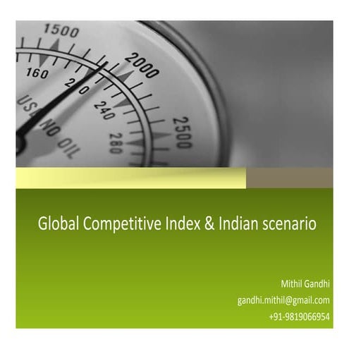 Global competitive index & indian scenario | PDF | Business Accounting ...