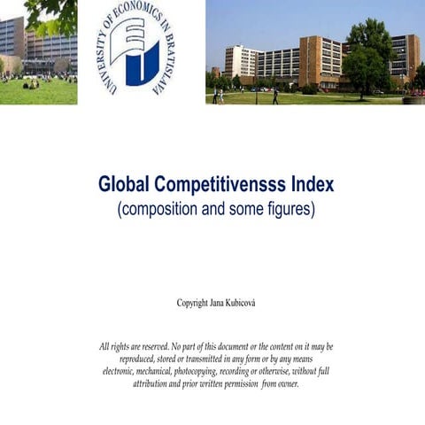 Global competitiveness index (composition and some figures) | PPTX