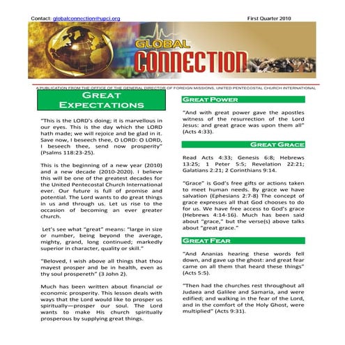 Global Connection First Quarter | PDF