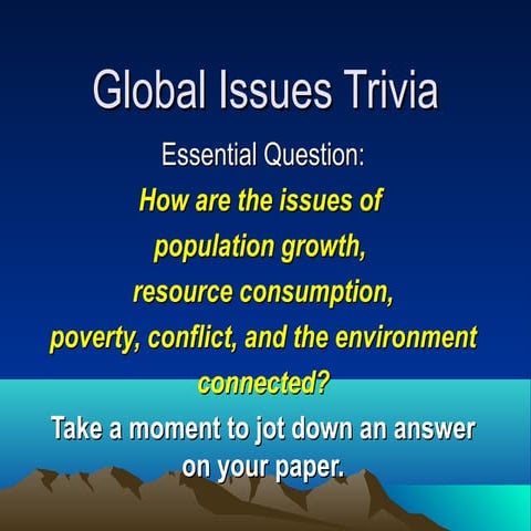 Global Issues Trivia | PPT