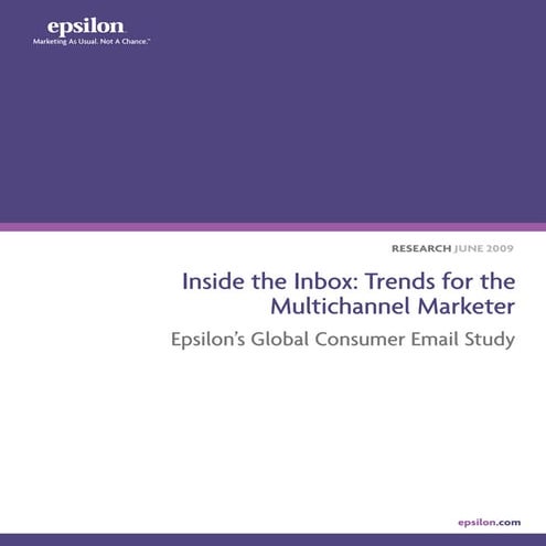 Global Consumer Email Study 6 4 09 | PDF