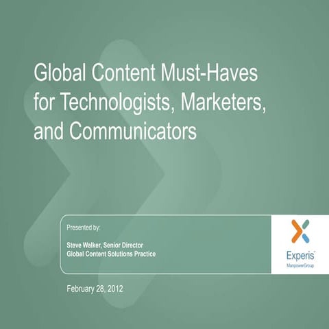 Global content must haves final | PPT
