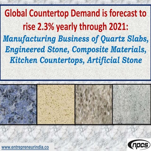 Global Countertop Demand is forecast to rise 2.3% yearly through 2021 ...
