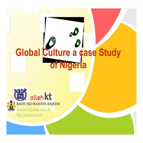 Global culture a case study of nigeria | PDF