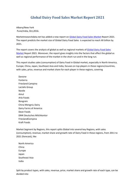 World Market for Clinical Nutrition Products (Infant, Parenteral and ...