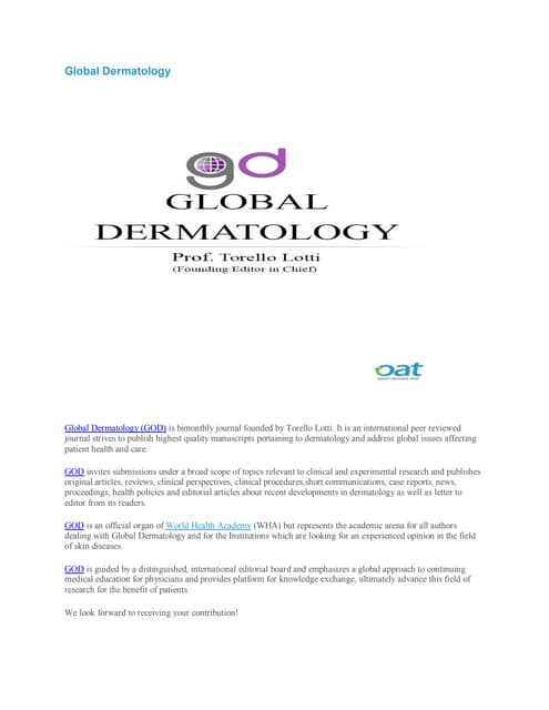 Journal of dermatology | PPT