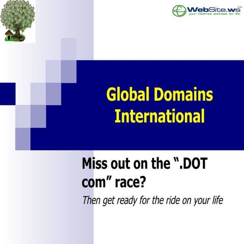 Global Domains International (GDI) Home Based Business Opportunity | PPT