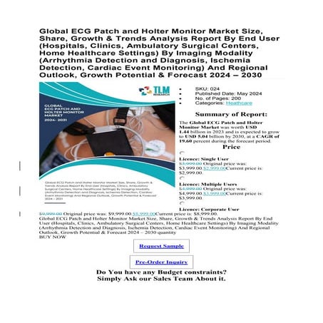 Global ECG Patch and Holter Monitor Market | PDF