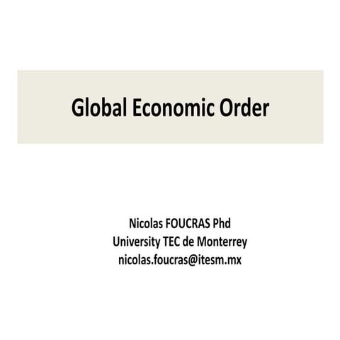 Global economic order and developing countries | PPTX