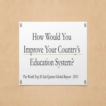 Global Education Report 2015 | PPTX