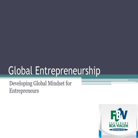 part 1: Global entrepreneurship class | PPTX