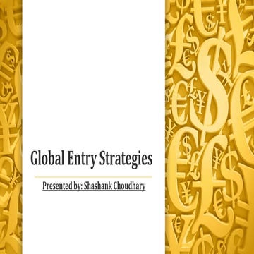 Global entry strategies | PPT