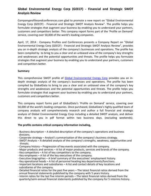 Swot analysis review on cdi corp. (cdi) | PDF