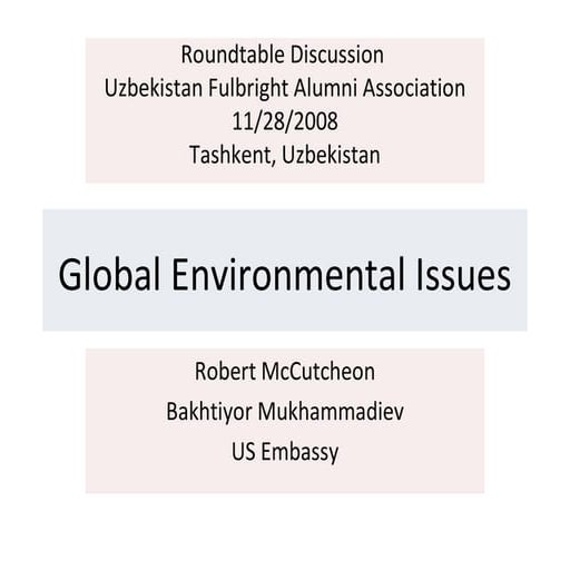 Global Environmental Issues | PPT