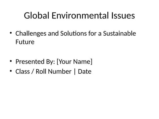 Environmental protection ppt | PPTX