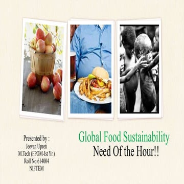 Global food sustainability ppt | PPTX