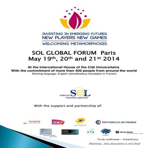 SoL Global Forum Program | PDF