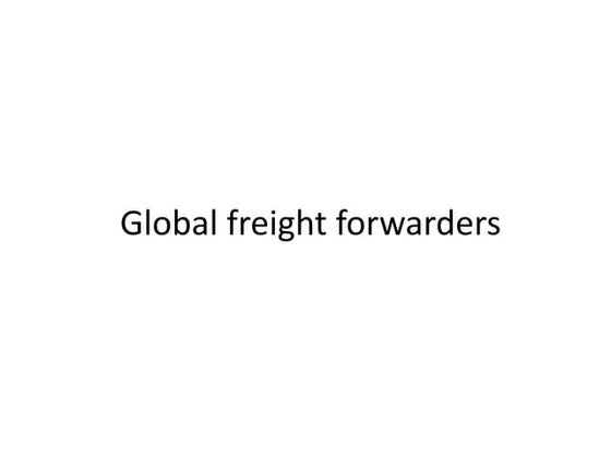 Neal Elbaum_ Understanding Freight Forwarding and Its Benefits. | PDF