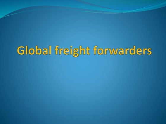 International Freight Forwarding Network.pptx