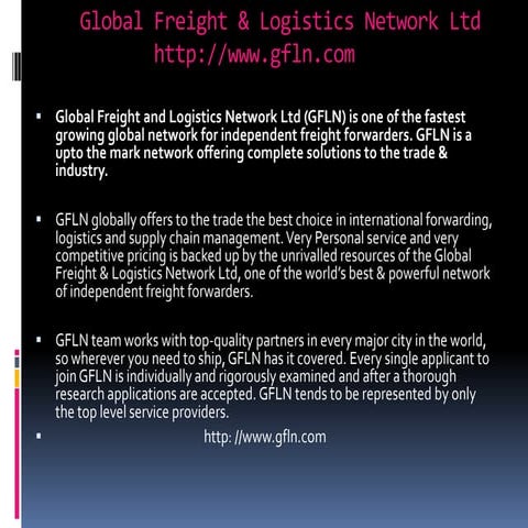 Global Freight & Logistics Network Ltd1 | PPTX | Logistics and ...