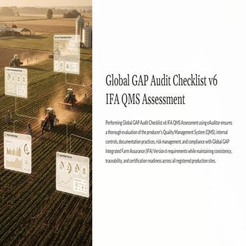 Global GAP Audit Checklist Checklist v6 IFA QMS with eAuditor Audits ...