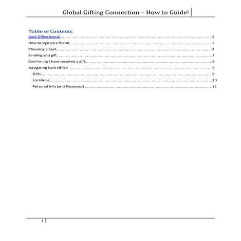 Global gifting connection | PDF
