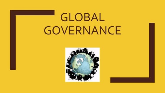 Contemporary Global governance | PPT
