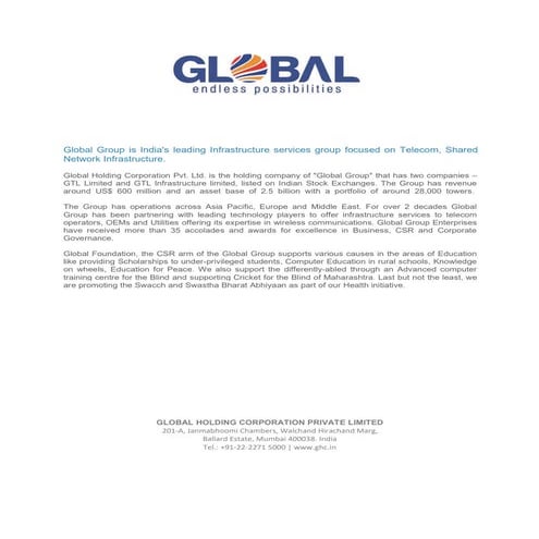 Global Group Profile | PDF | Large Business | Business