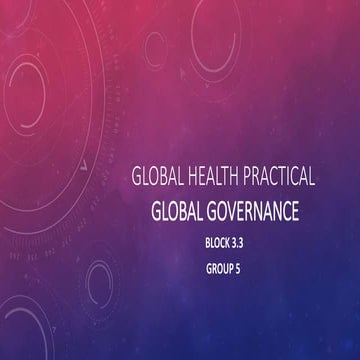 Global health practical | PPT