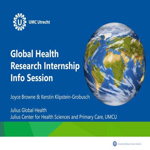 Global health research internships in 2019 | PPTX | Medical Health