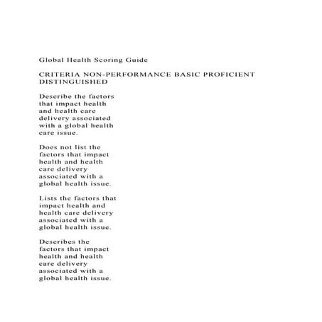 Global Health Scoring GuideCRITERIA NON-PERFORMANCE BASIC .docx