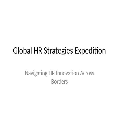 Bridging Borders: How Tech and Remote Work Reshape Global HR | PPT