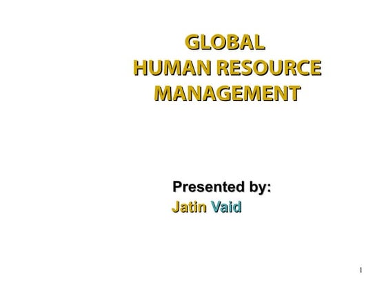 Global hrm | PPT