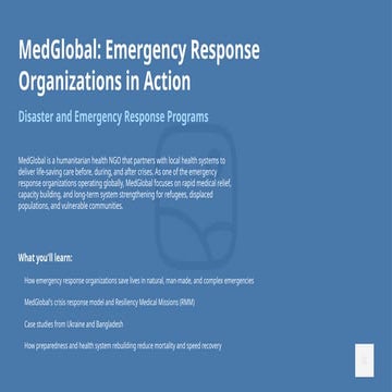 Rapid Disaster Relief by Leading Emergency Response Organizations | PPTX