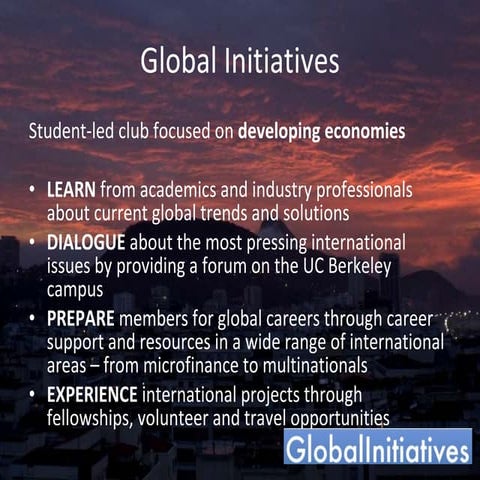 Global Initiatives Presentation | PPT