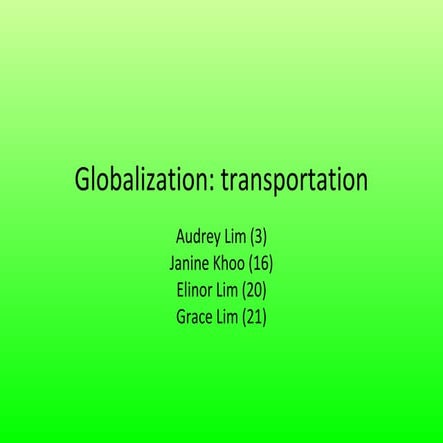 LAND TRANSPORTATION | PPTX