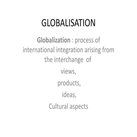 Globalisation | PPTX