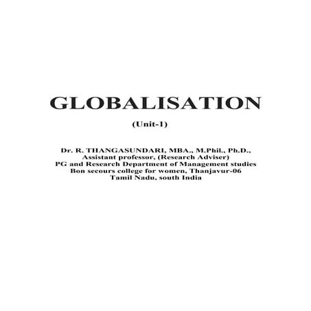 Globalisation | PDF