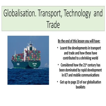 Globalisation and Ships Trading. Trends and Current issues in Maritime ...
