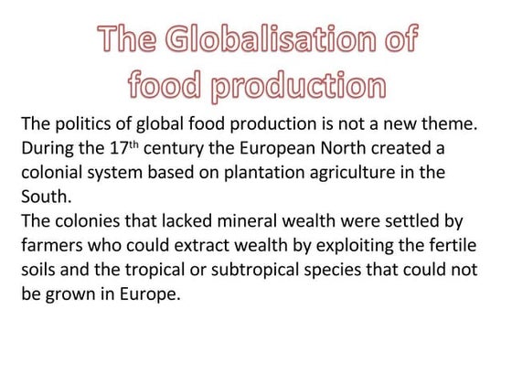 Geofile April 2007 Globalisation Of Food | PDF