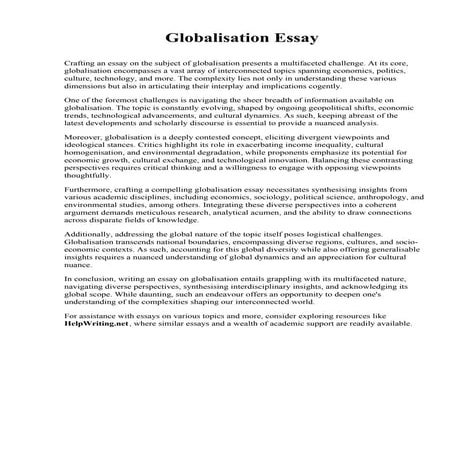Globalisation Essay.pdf