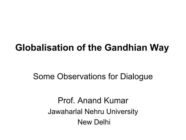 Gandhian model of rural development | PPTX