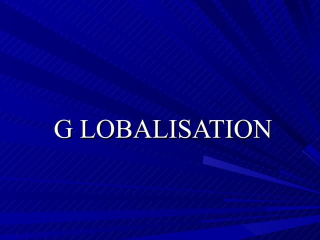 Globalization project | PPTX