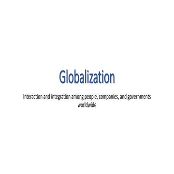 Globalization | PPTX