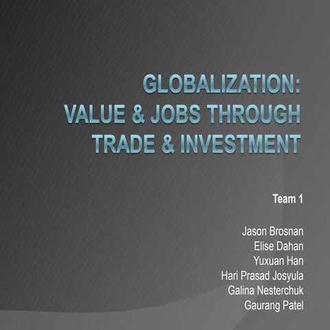 Globalization Impact on Job Opportunities | PPT